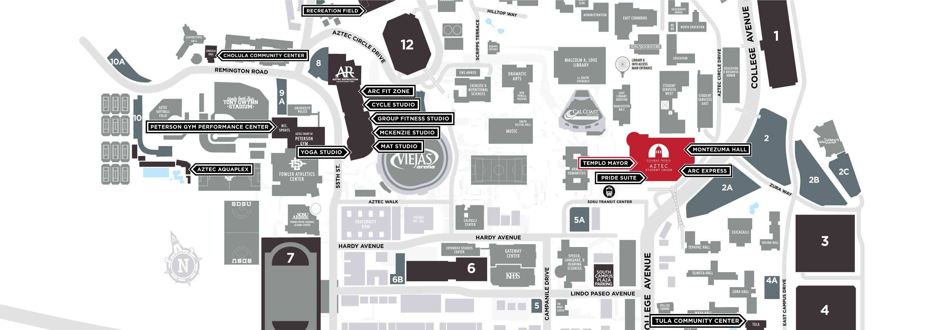 Group Fitness Locations | Aztec Recreation | A.S. | San Diego State ...